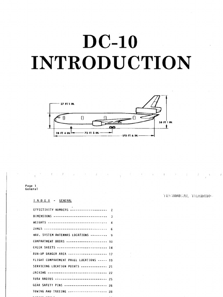 McDonnell Douglas DC-10 Introduction | PDF