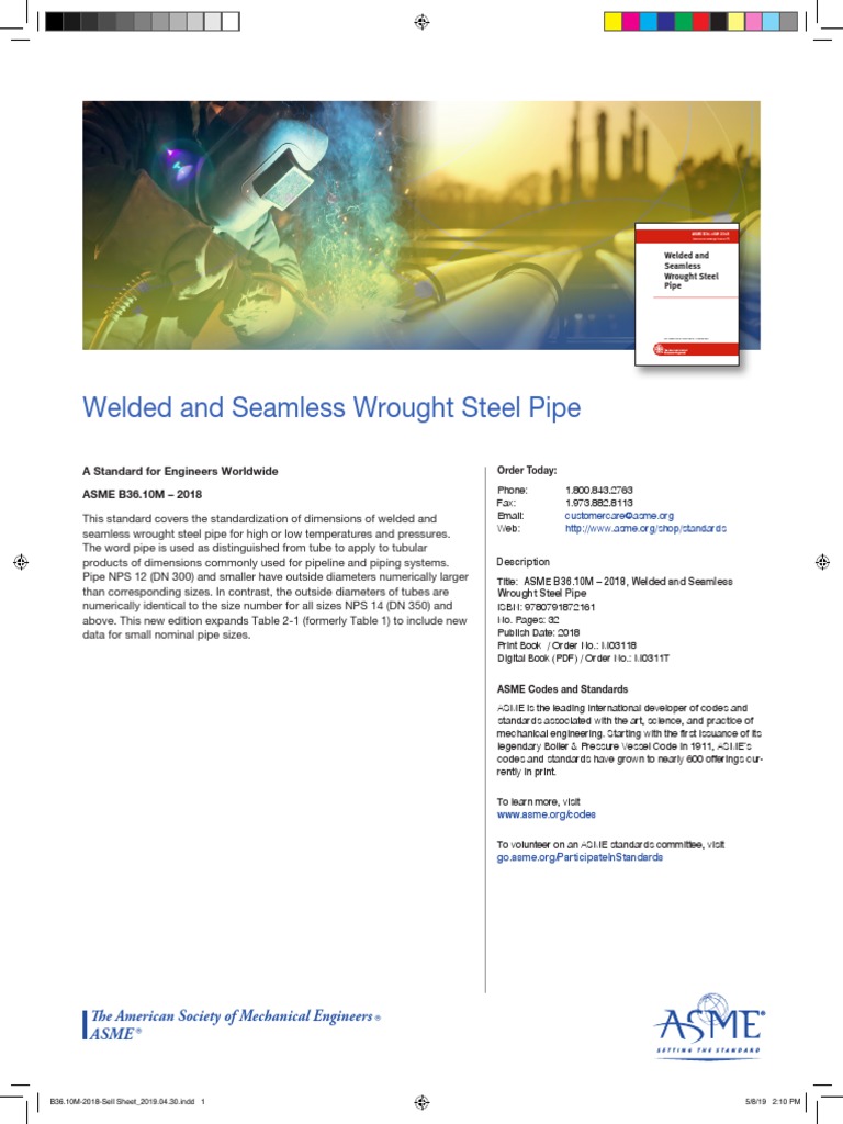 Welded and Seamless Wrought Steel Pipe: The American Society of ...