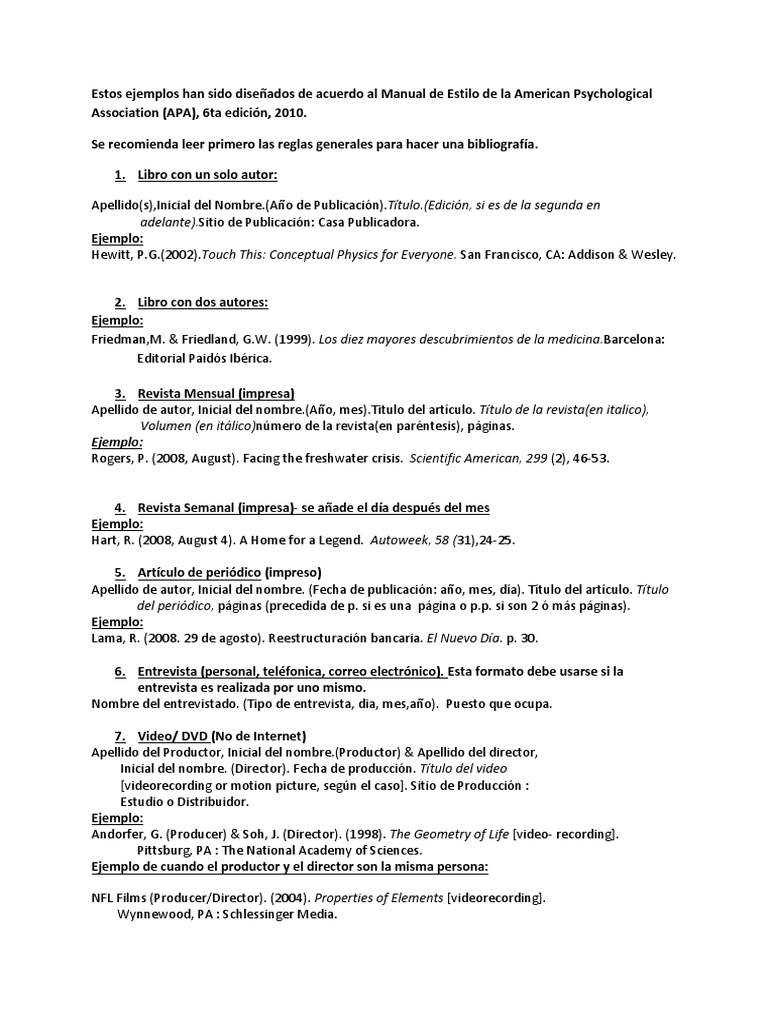 Referencias Formato APA | PDF | Comunicación humana | Entretenimiento