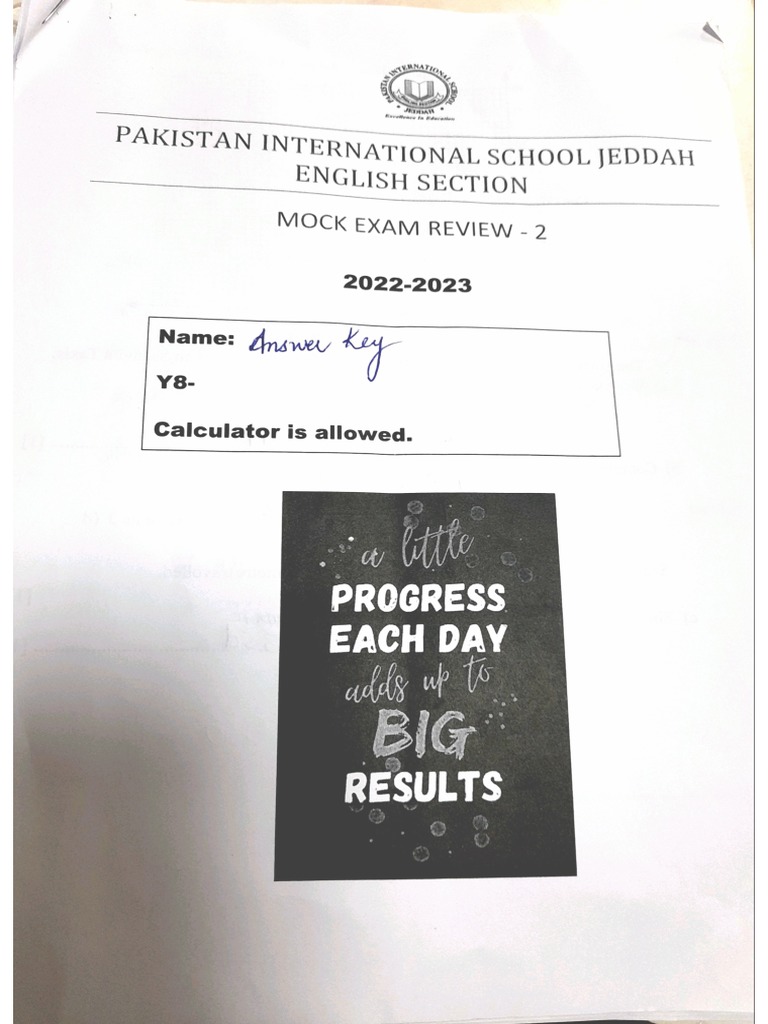 Answer Key of Mock Review 2 | PDF