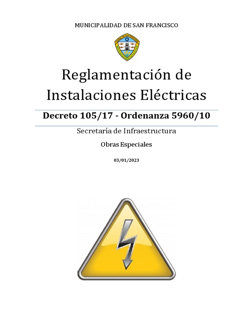 Reglamentacion de Instalaciones Electricas (CEDEIR) | PDF | Cableado eléctrico | Enchufes y ...