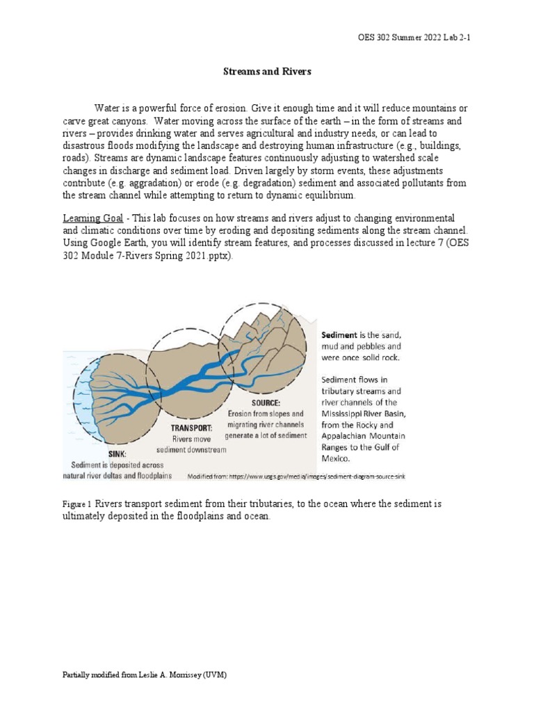 OES 302 Lab 2 Summer 2022 | PDF | River | Stream