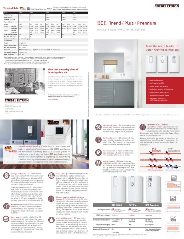 Dce Brochure English | PDF | Water Heating | Electrical Engineering