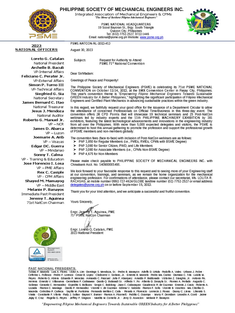 71st NatCon Invitation | PDF