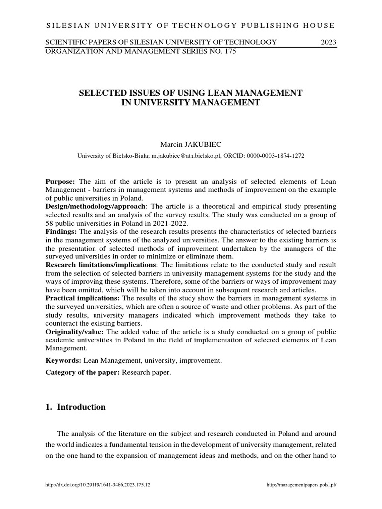 175 Jakubiec | PDF | Lean Manufacturing | Goal