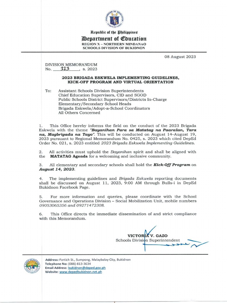 DM No. 323 S. 2023 | PDF