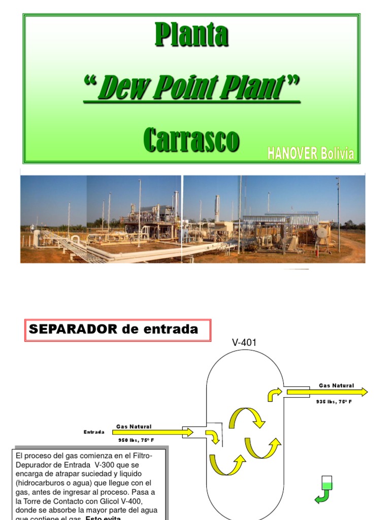EJ Dew Point Plant Carrasco | PDF | Gas natural | Vapor de agua