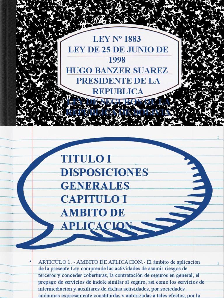 Ley 1883 | PDF | Seguro | Reaseguro