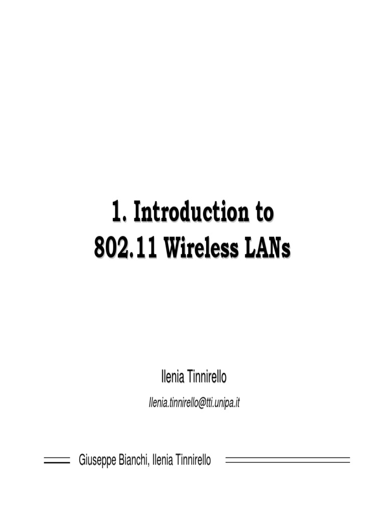 01 Basics | PDF | Ieee 802.11 | Computer Standards 01 Basics | PDF | Ieee 802.11 | Computer Standards