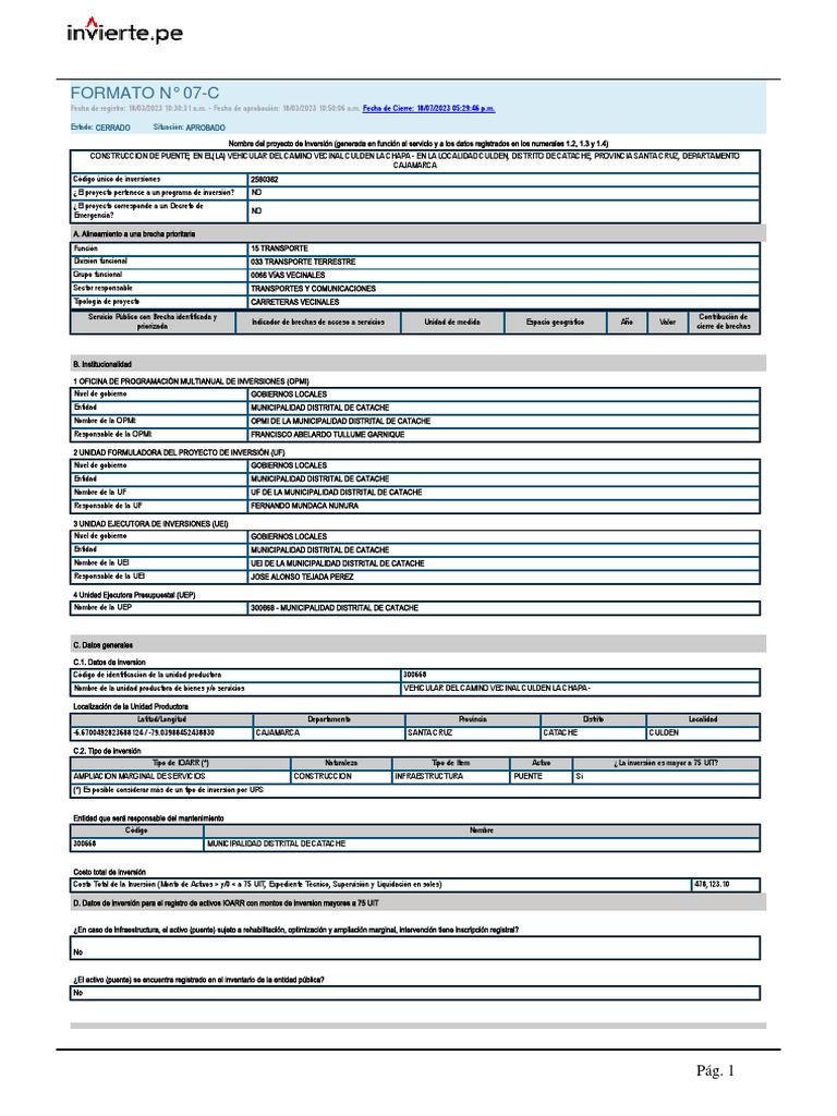 Ficha Puente Culden - La Chapa | PDF