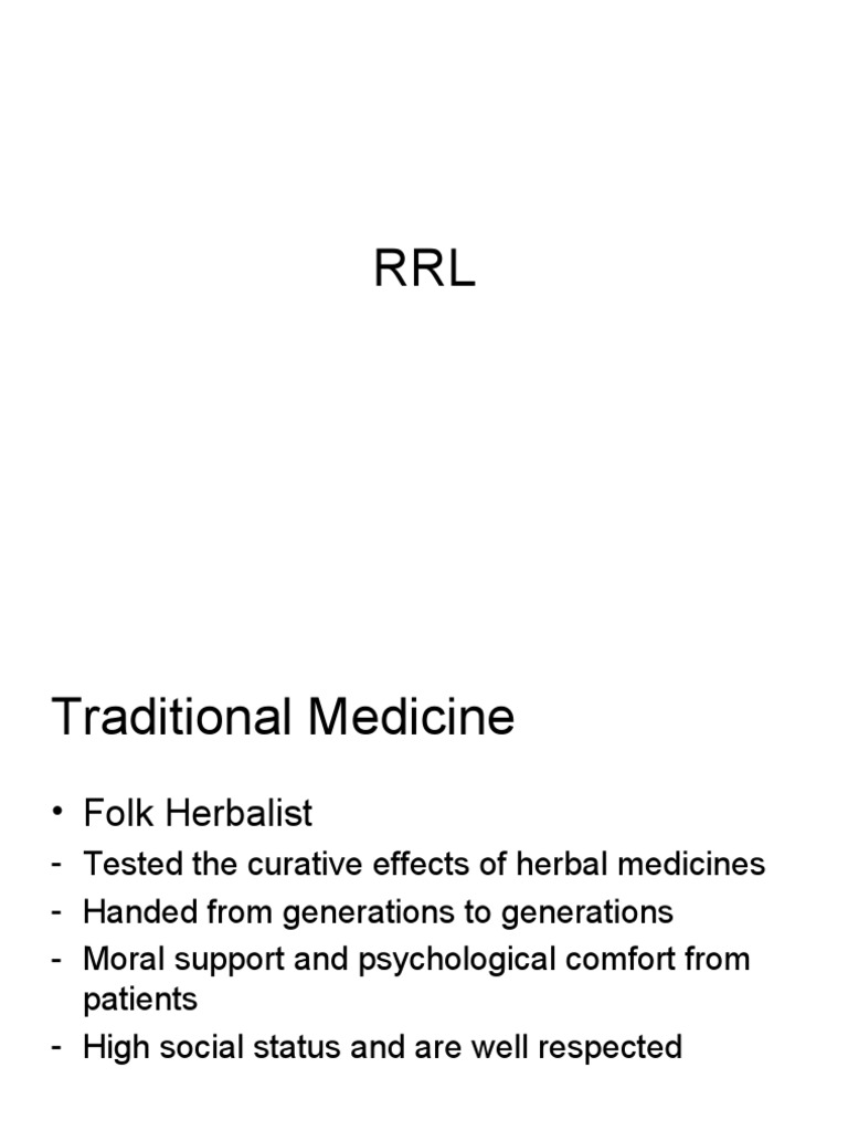 RRL Anne) | PDF | Alternative Medicine | Herbalism