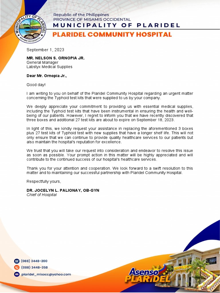 27 Letter - Justification Letter To Doh | PDF