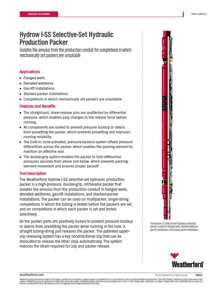 Hydrow I SS Selective Set Hydraulic Production Packer | PDF ...