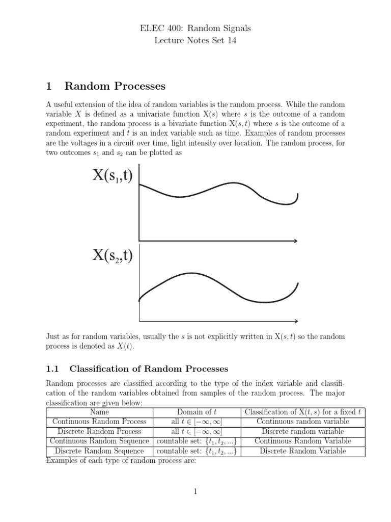 Lecture 14 | PDF | Stationary Process | Probability Distribution