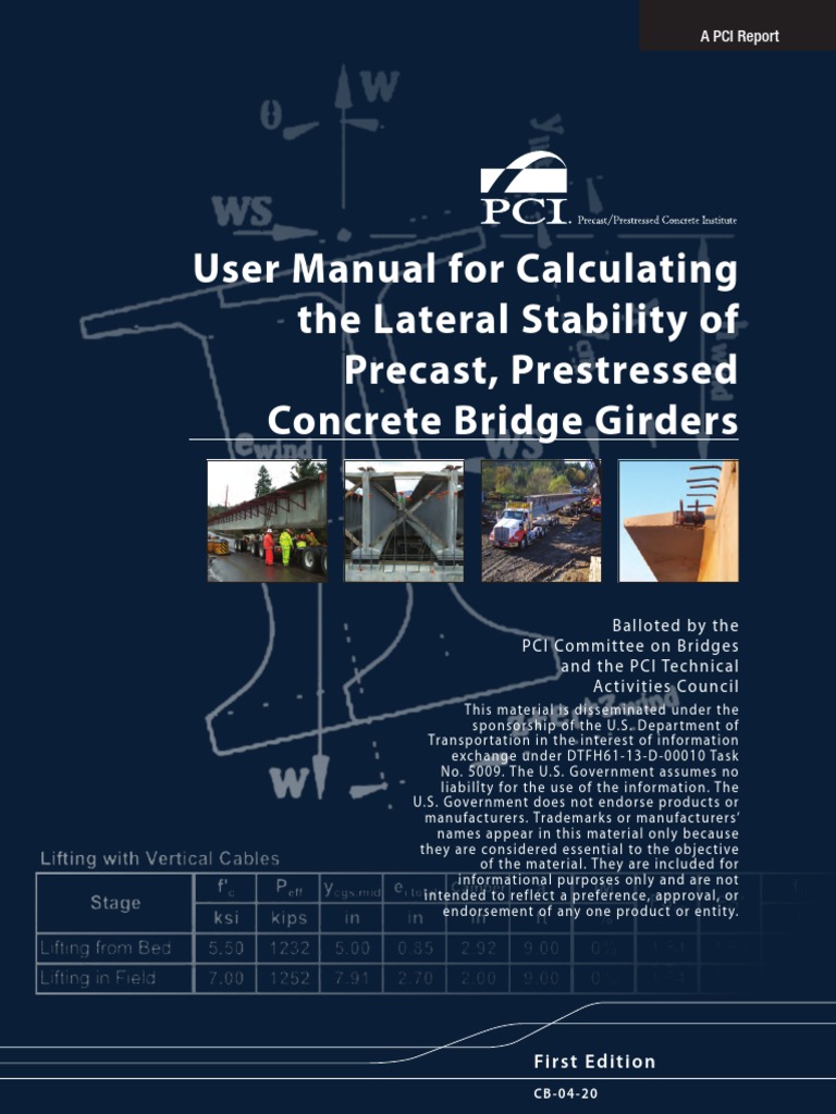 Lateral Stability For Precast Prestressed Concrete Bridge Girders | PDF | Precast Concrete ...