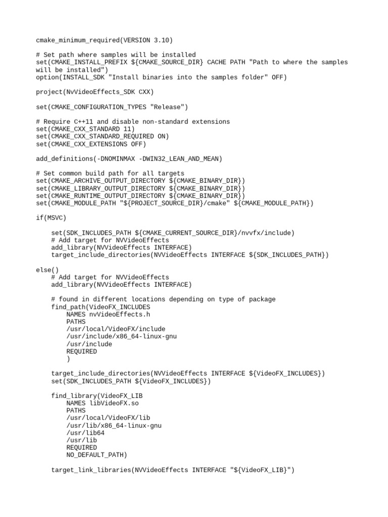CMake Lists | PDF | Software Engineering | Microsoft Windows