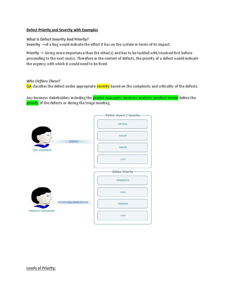 Defect Priority and Severity With Examples | PDF