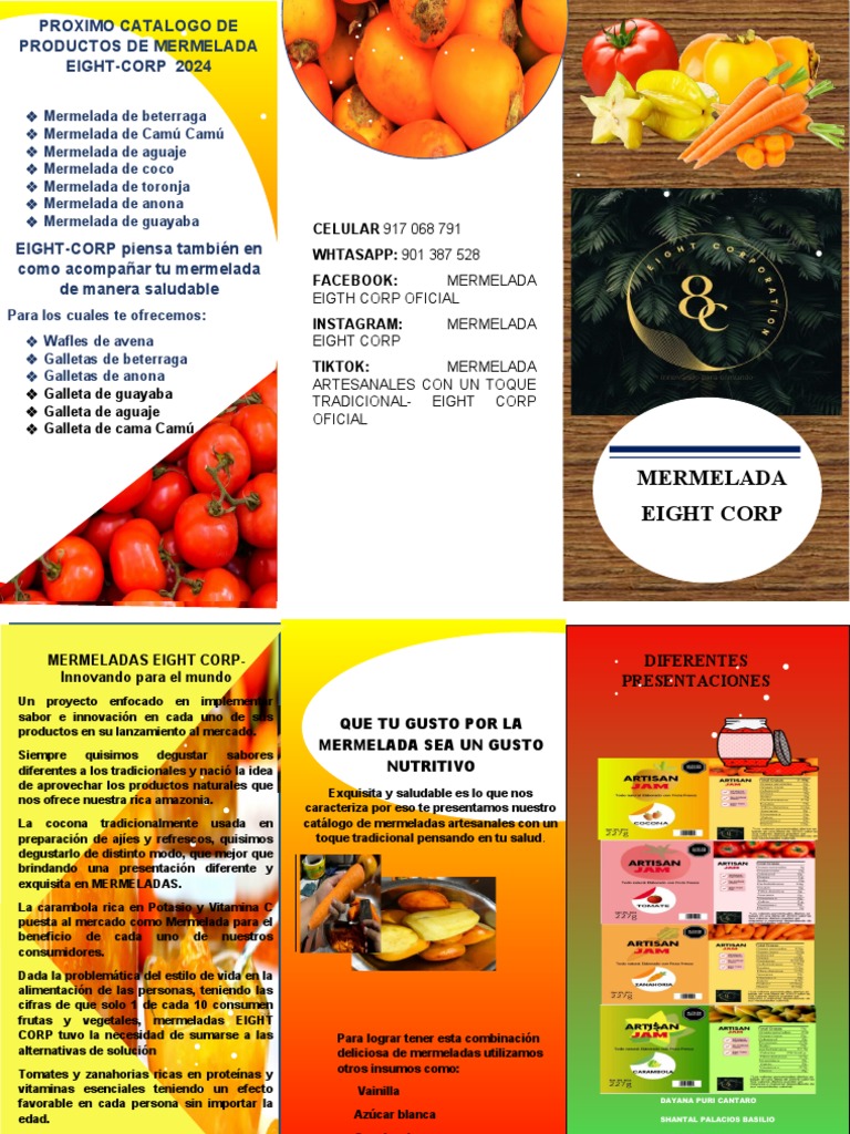 Triptico Mermelada | PDF | Comida y bebida | Alimentos