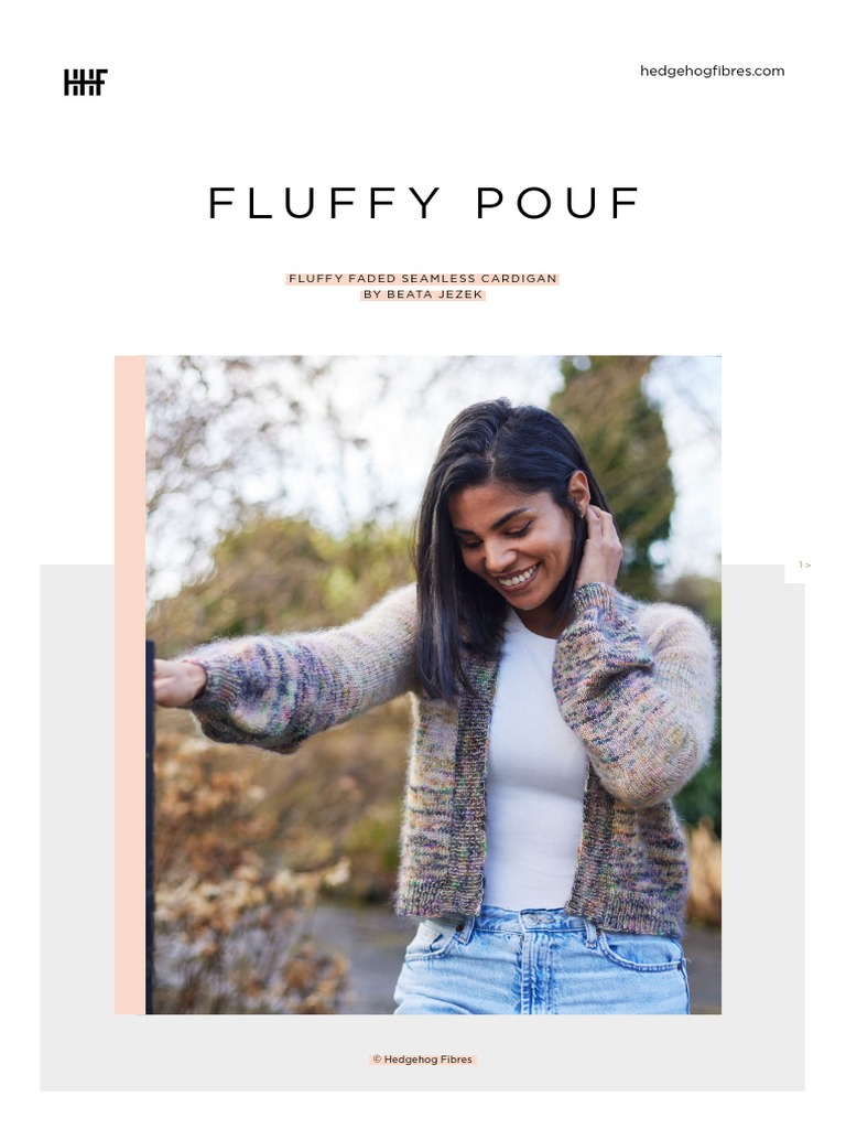 Fluffy Pouf Cardi | PDF | Knitting | Yarn