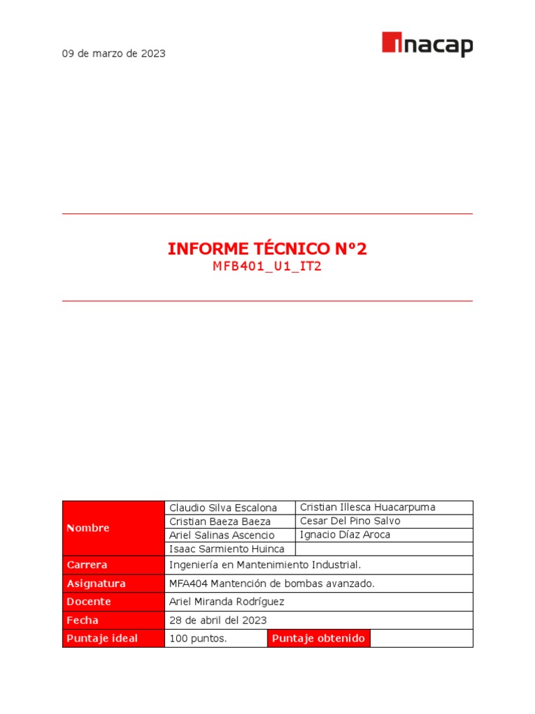 Informe de Taller N°2 | PDF