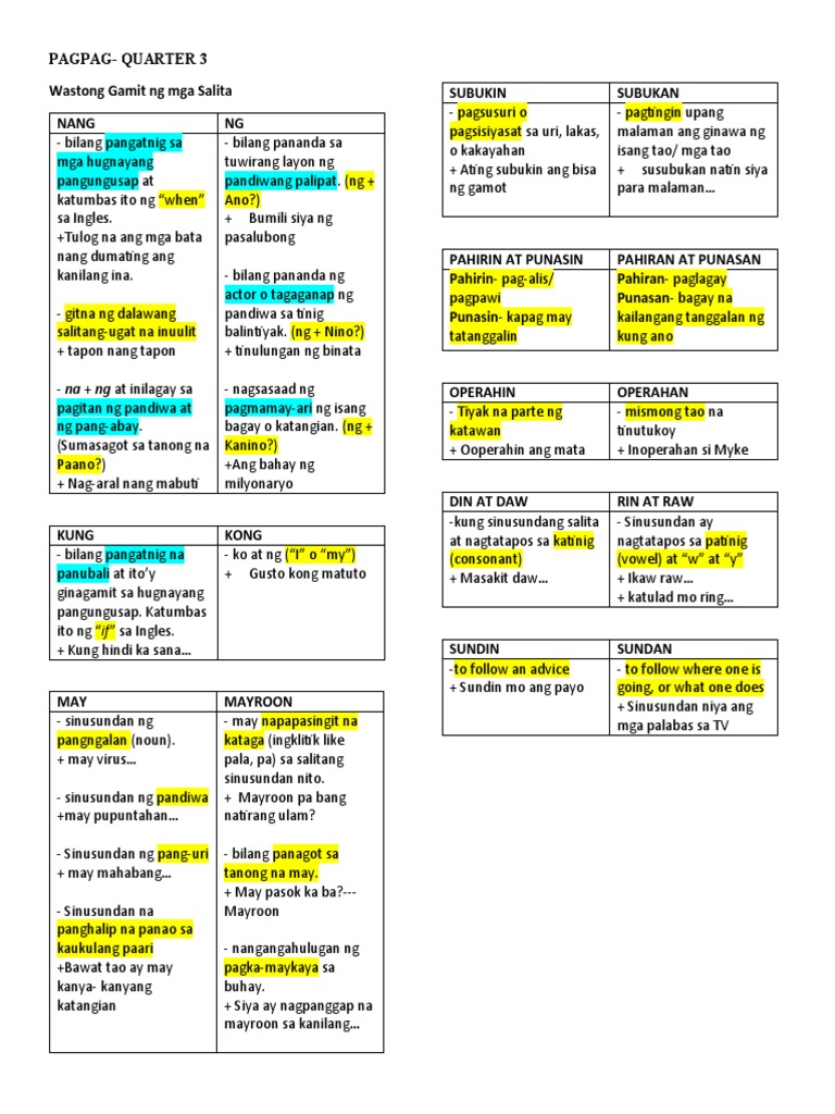 Pagpag Q3 Reviewer | PDF