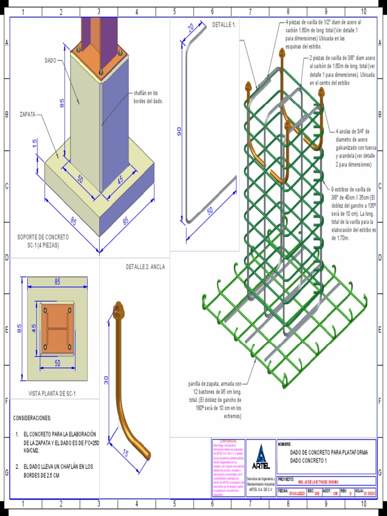 Dado De Concreto Para Plataforma Pdf