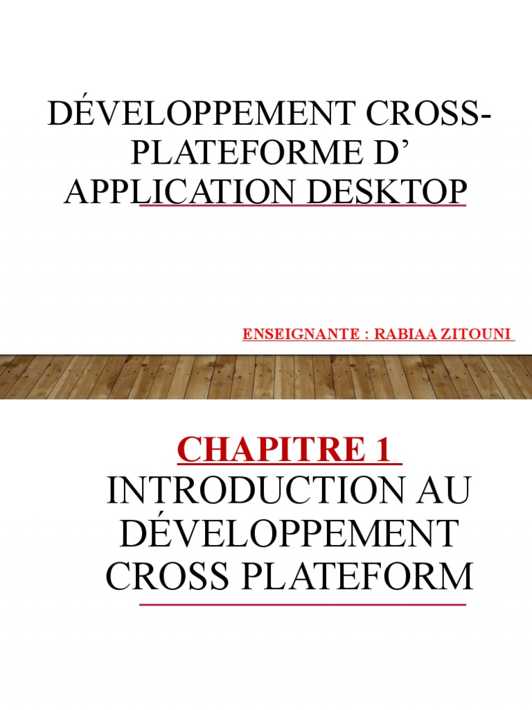 Cour Cross Plateforme | PDF | Logiciel multiplateforme | Application