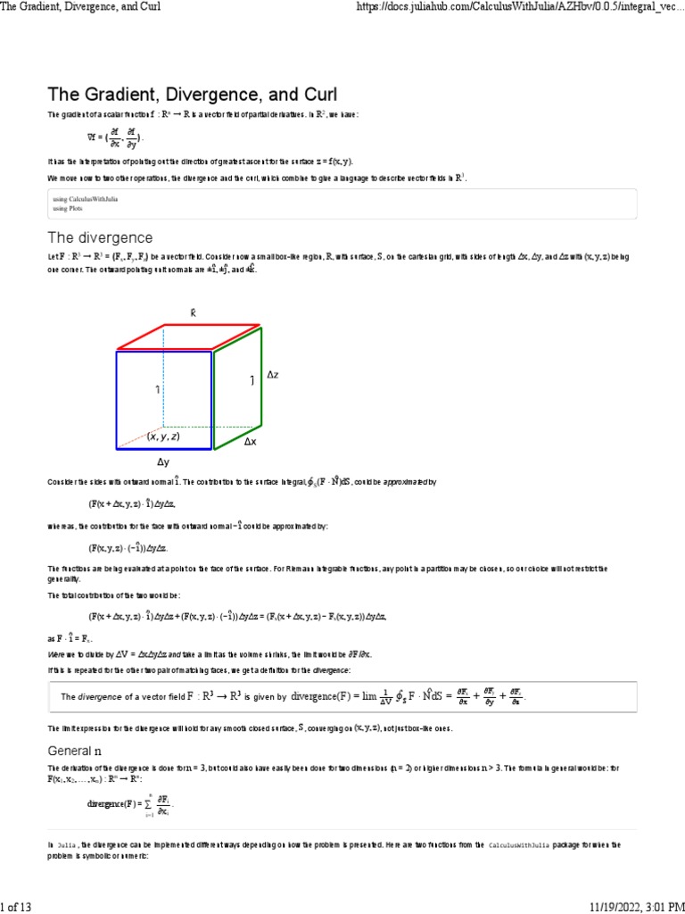Grad Div Curl | PDF | Magnetic Field | Divergence