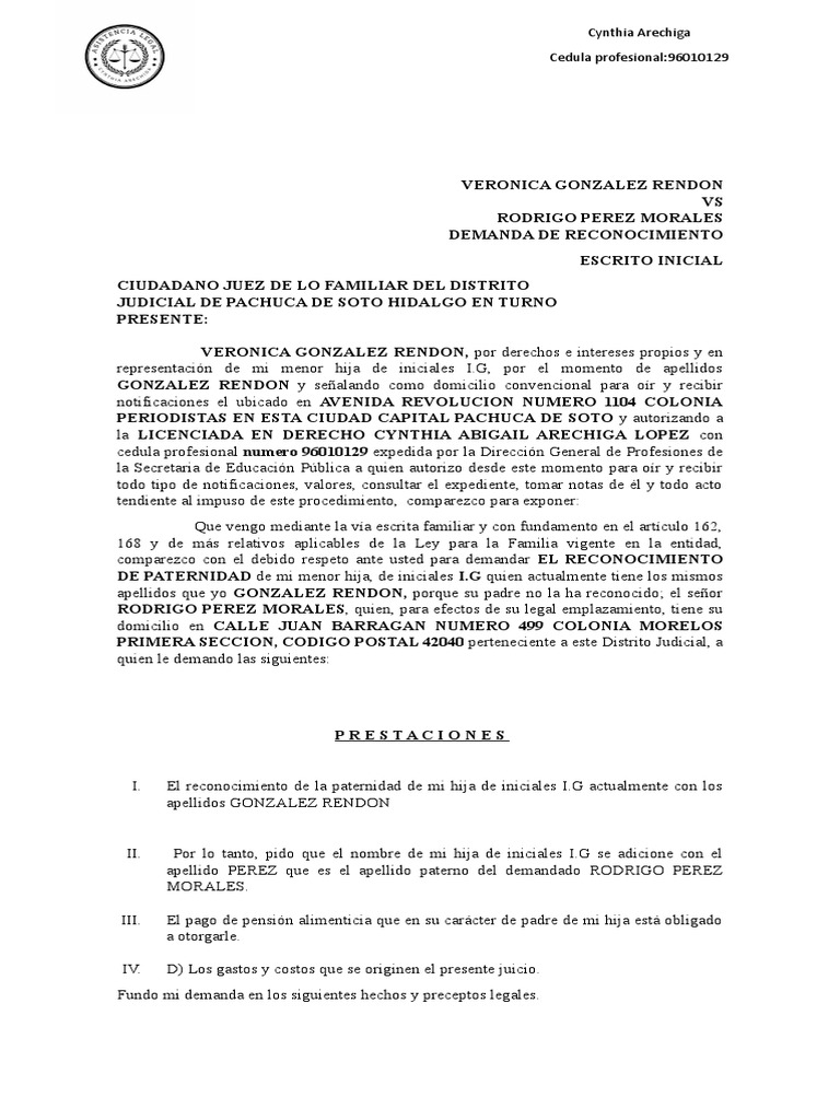 Demanda Reconocimiento | PDF | Demanda judicial | Justicia