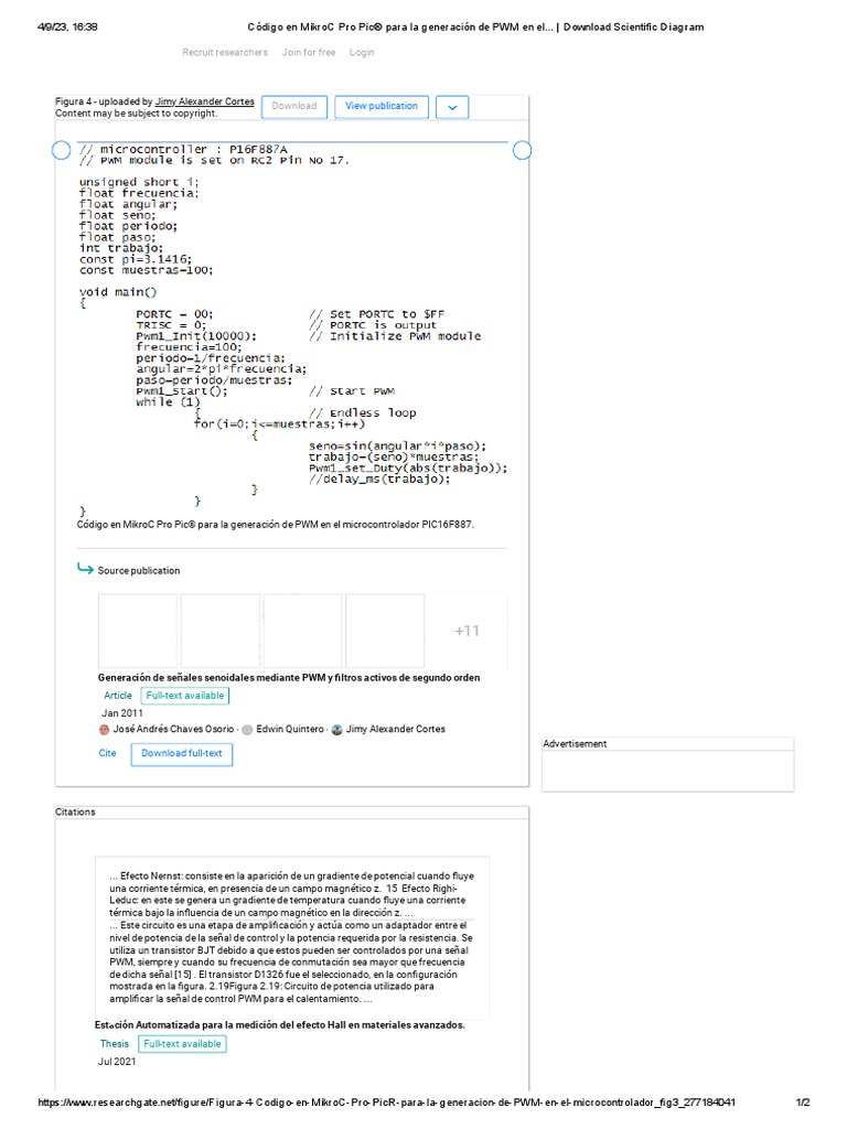 Código en MikroC Pro Pic® para La Generación de PWM en El... - Download ... Código en MikroC Pro Pic® para La Generación de PWM en El... - Download ...