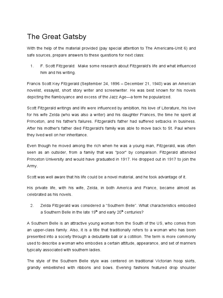 The Great Gatsby | PDF