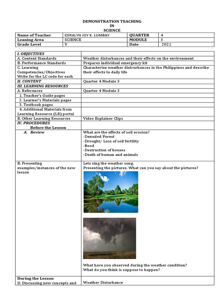 Cot Detailed Lesson Plan | PDF | Tropical Cyclones | Learning Cot Detailed Lesson Plan | PDF | Tropical Cyclones | Learning