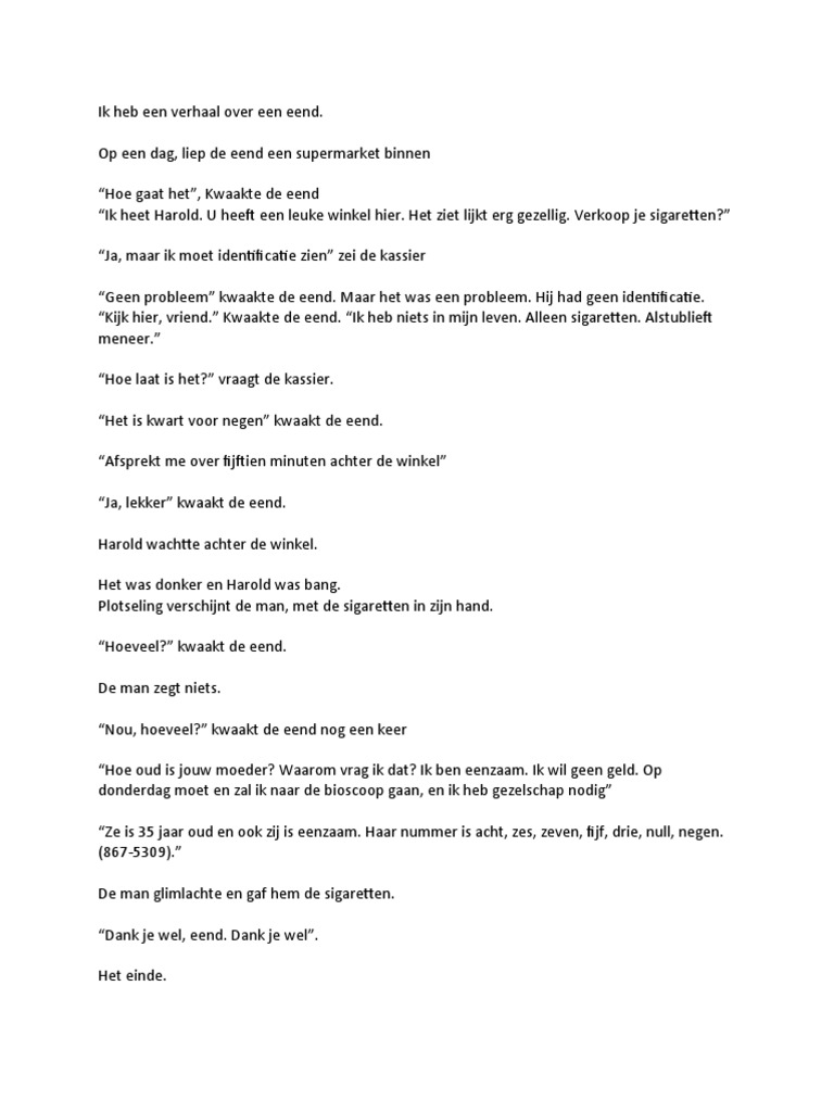 Duck Story Dutch | PDF