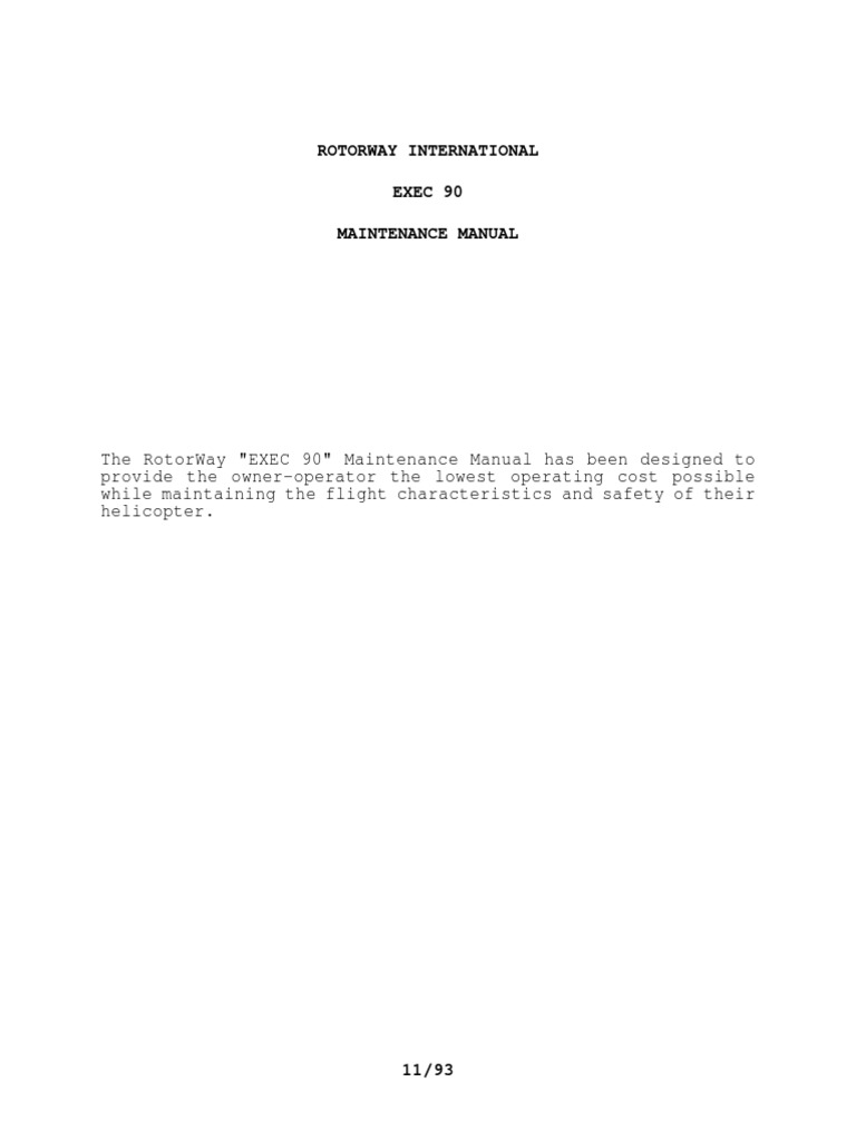 RotorWay Exec 90 Helicopter Maintenance Manual | PDF | Radiator ...