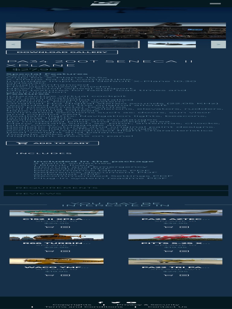 Pa34 200t Seneca II Xplane - Carenado | PDF | Computers