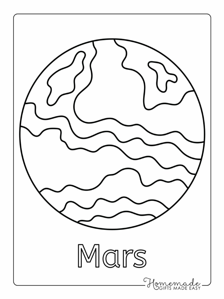 Planet Coloring Pages Mars | PDF
