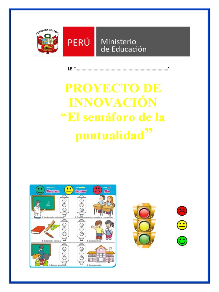 PROYECTO-INNOVACIÓN-EL SEMAFORO DE LA PUNTUALIDAD | PDF | Enseñando