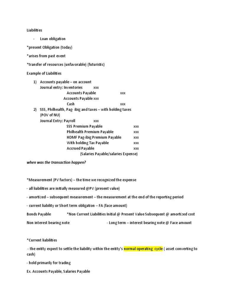 Liabilities | PDF