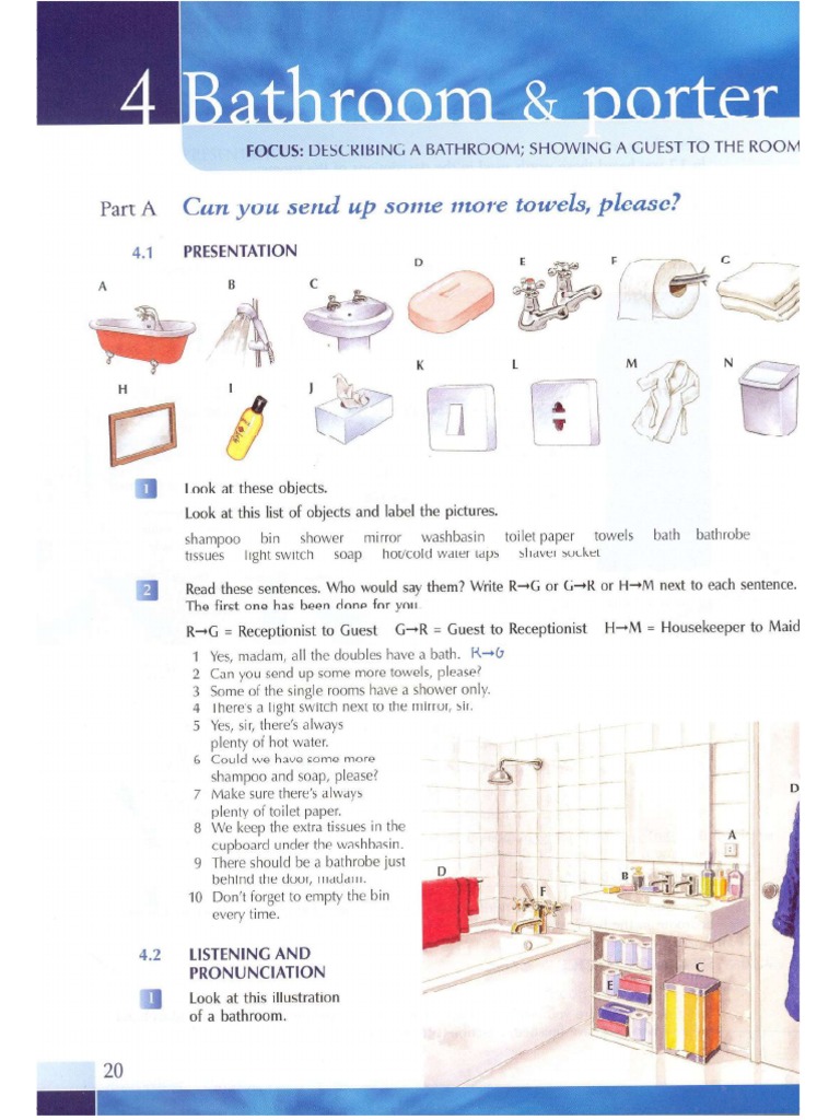 Unit 4 - The Bathroom and Porter | PDF
