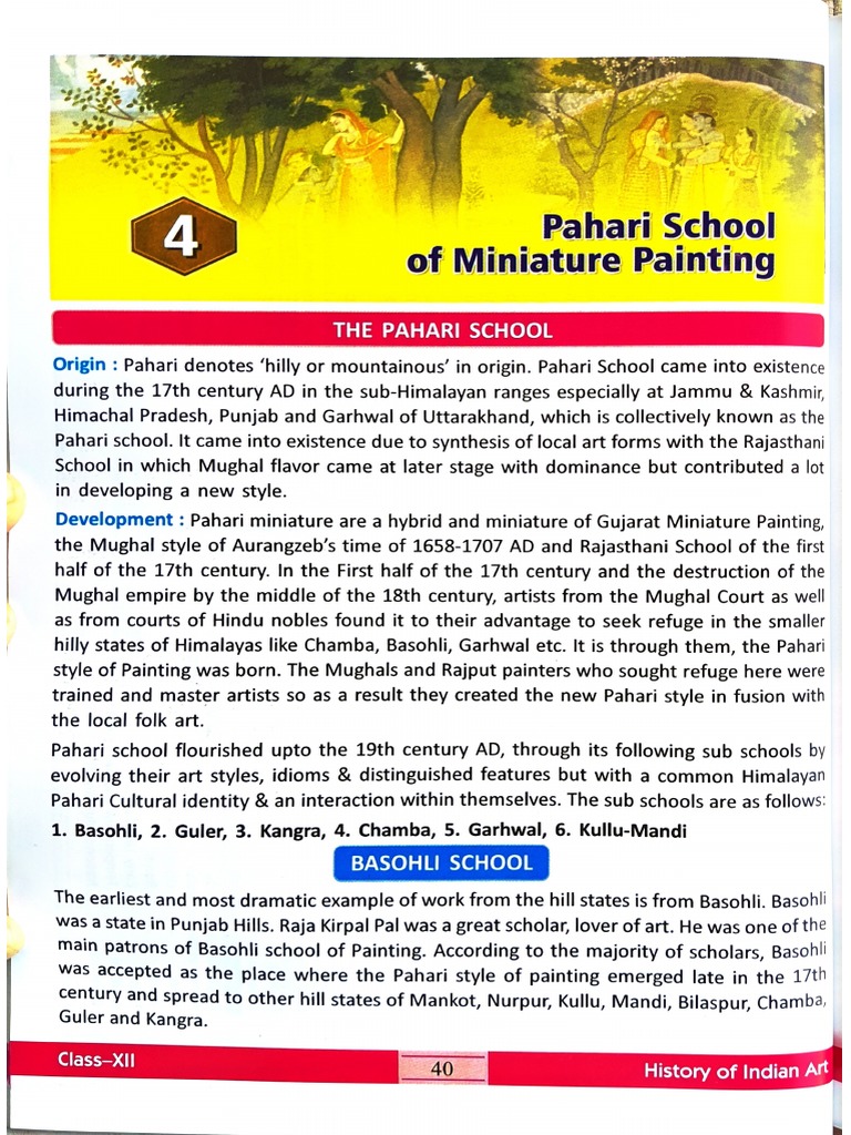 Pahari School of Miniature Paintings | PDF