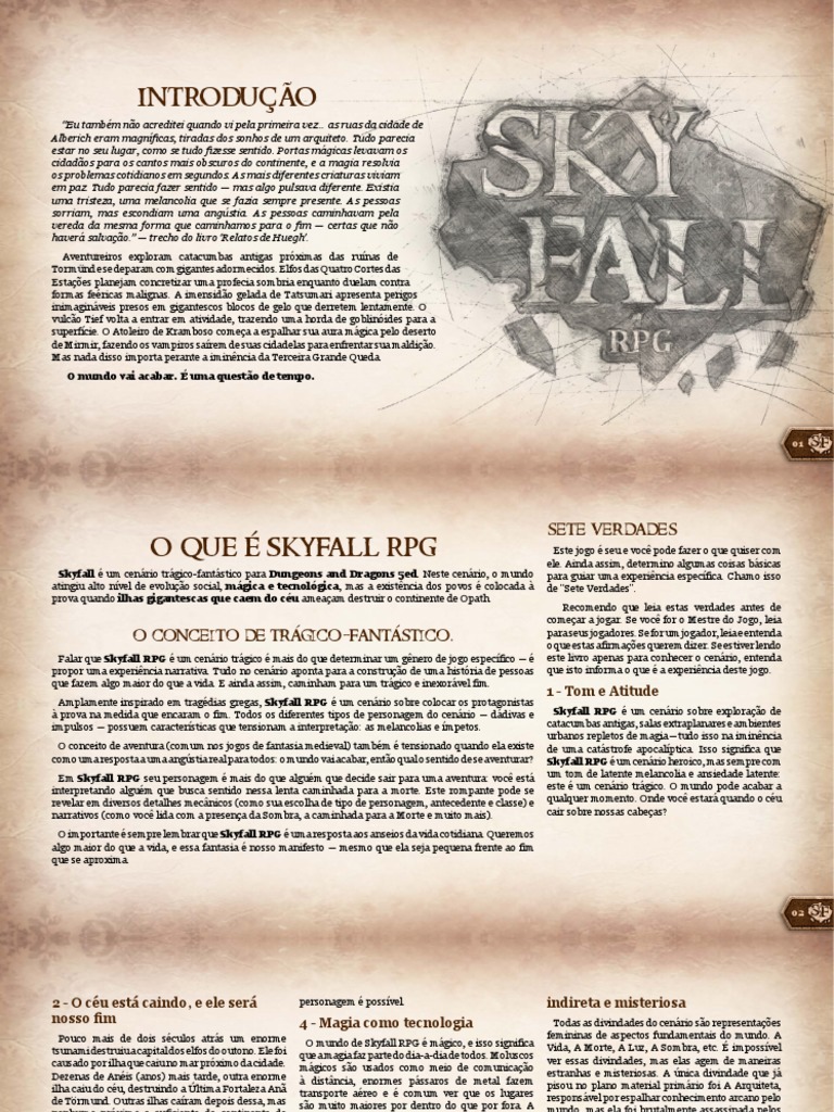 D&D 5e - Skyfall Livreto Preview | PDF | Jogos de RPG | Lua