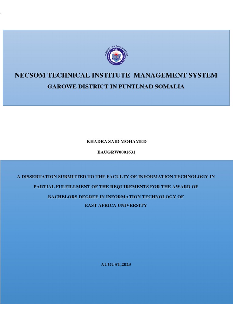 KHadro Said Finalooks12 | PDF | Databases | Feasibility Study