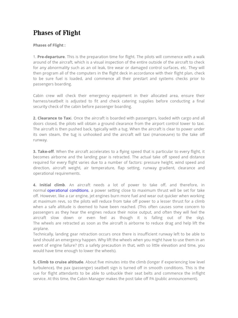 Phases of Flight | PDF | Aircraft | Flight