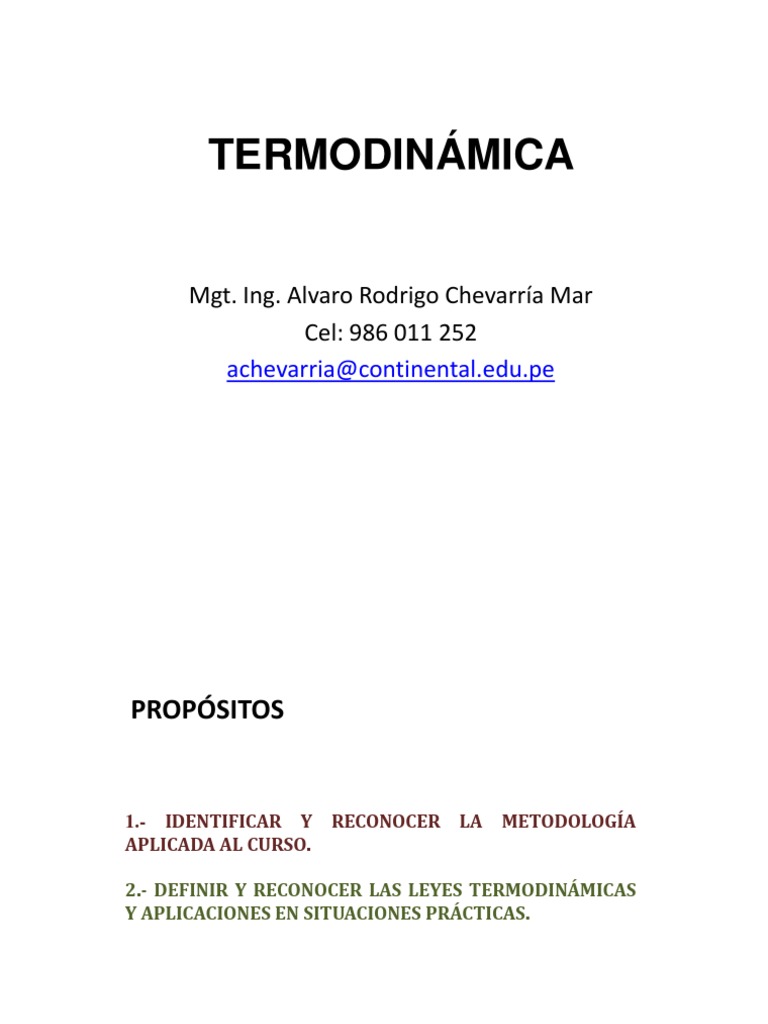 Clase 1 Termodinámica 2023 01606 | PDF | Termodinámica | Calor