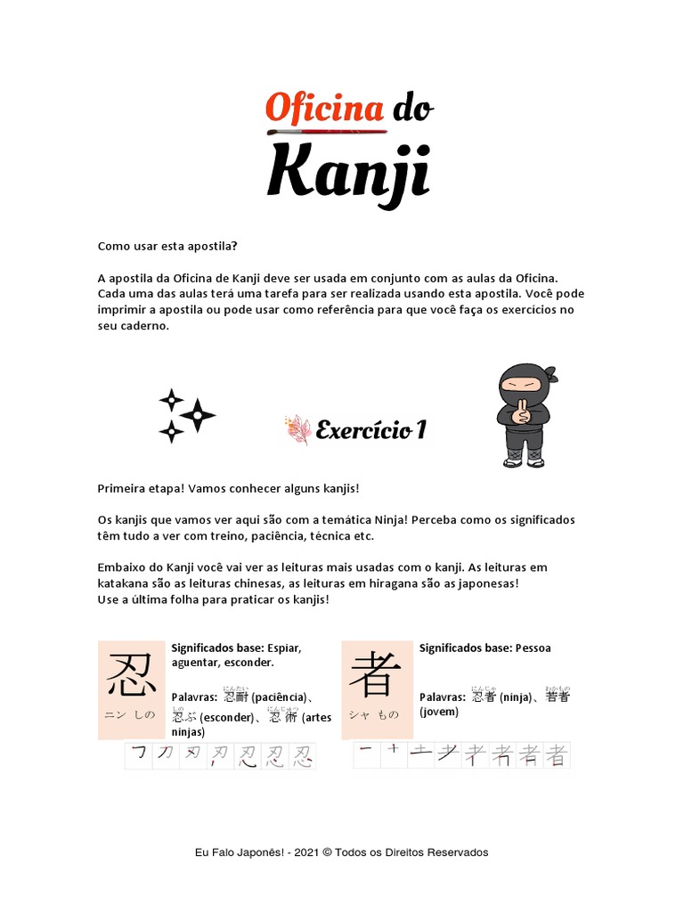 Apostila Oficina Do Kanji Japonês | PDF
