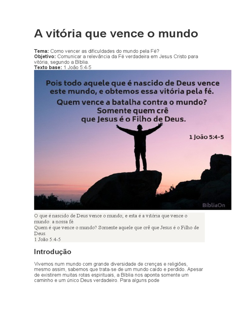 A Fé que Vence o Mundo | PDF