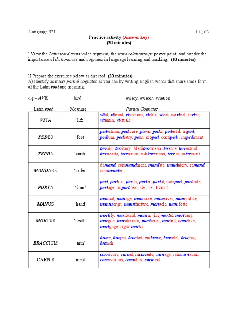 Latin Roots for Language Learners | PDF | Lexical Semantics | Linguistics