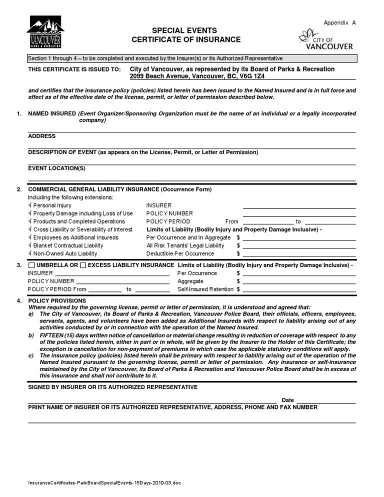 Event Insurance | PDF | Self Insurance | Liability Insurance