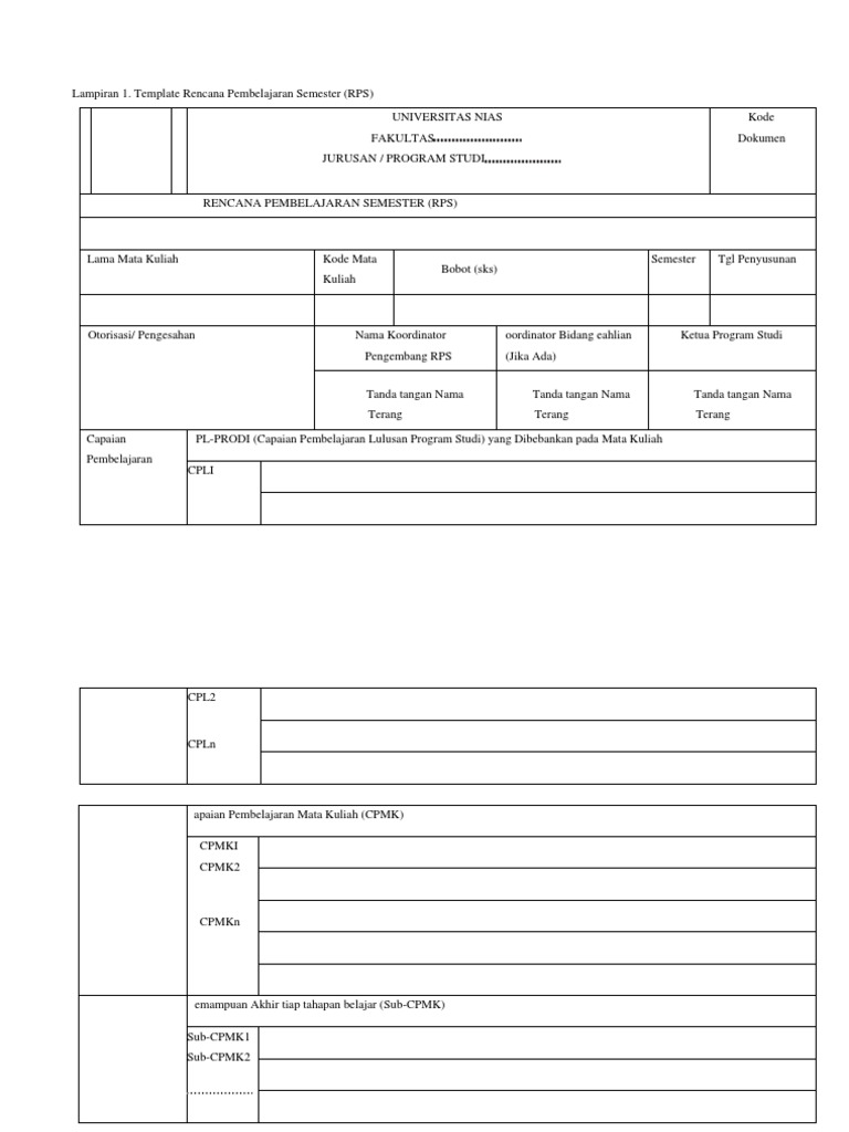 Format RPS - Terbaru | PDF