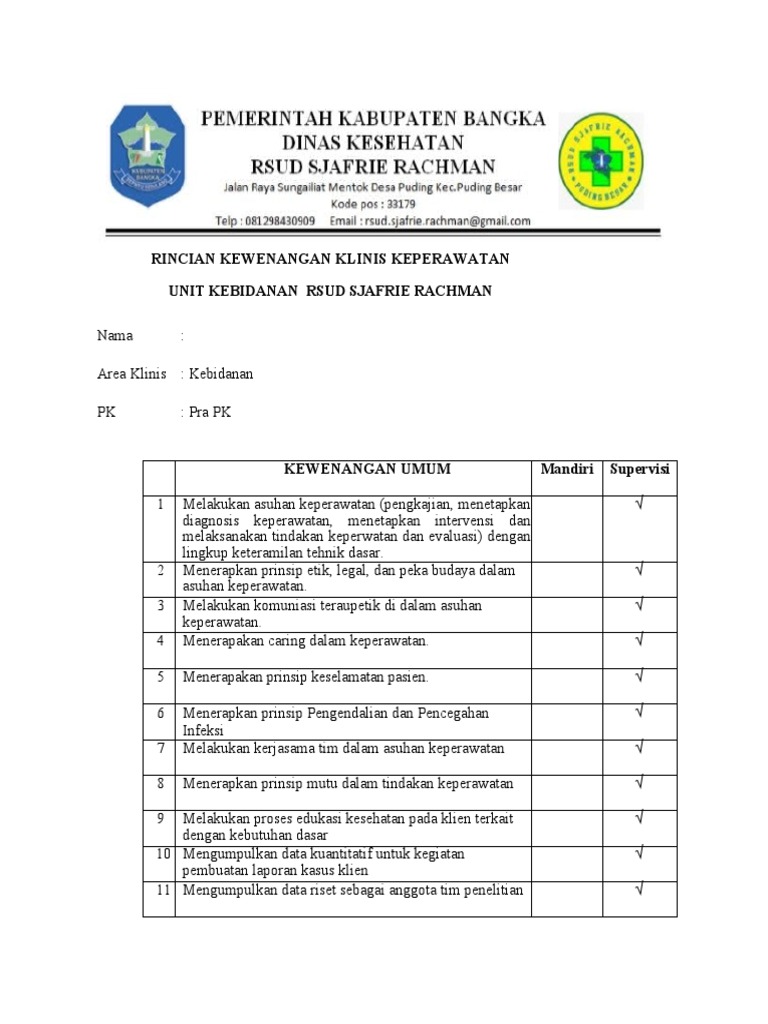 RKK Bidan Pra PK Sampai PK 2 | PDF